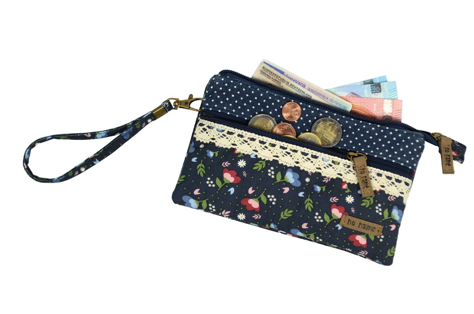 Patchwork Täschchen Floral blau von no name online bestellen